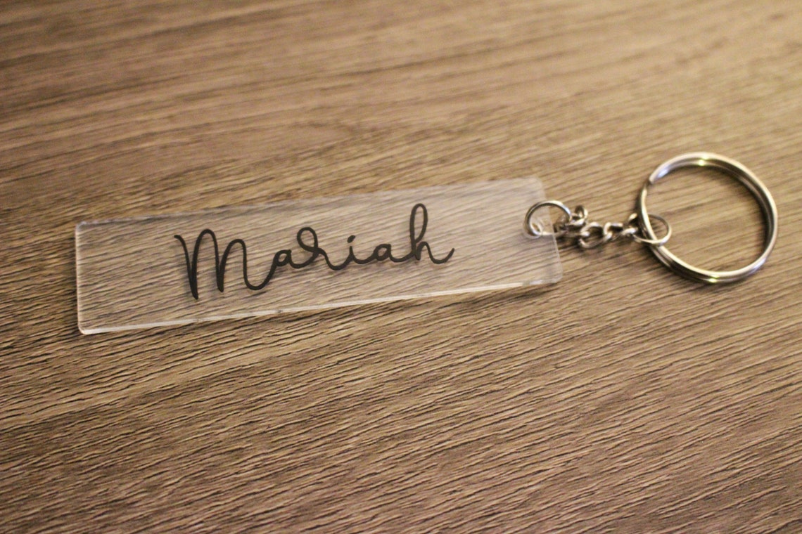 Custom Clear Keychain rectangle - Etsy