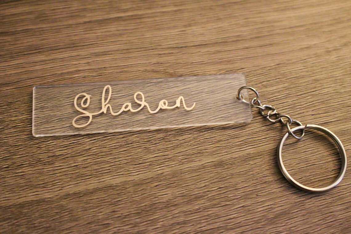 Custom Clear Keychain rectangle - Etsy