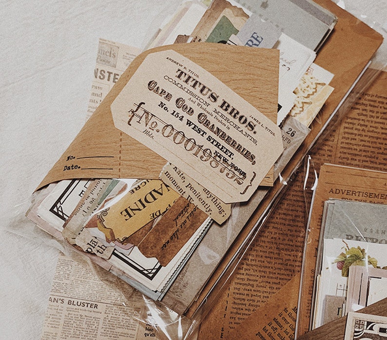 200 PCS Paper Ephemera Pack Junk Journal Kit Vintage | Etsy