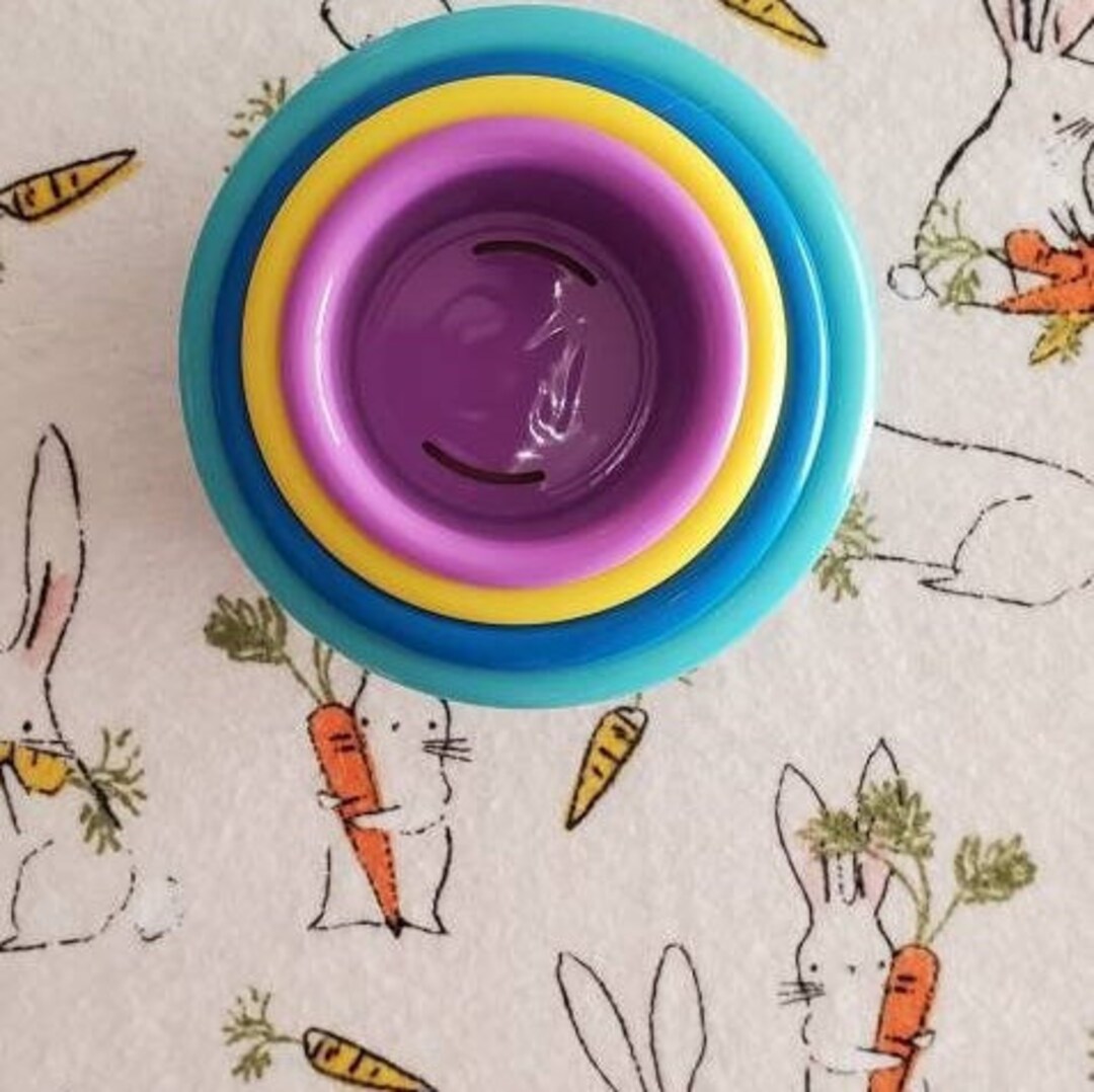 Set of 4 Stacking Cups for Rabbit Enrichment, Play Time, Foraging Toy ...
