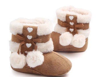 Faux Fur Baby Booties - Etsy
