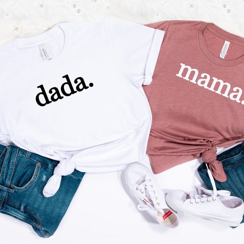 Mama Dada Shirts Shirt for Parents Mom Daddy Father and - Etsy