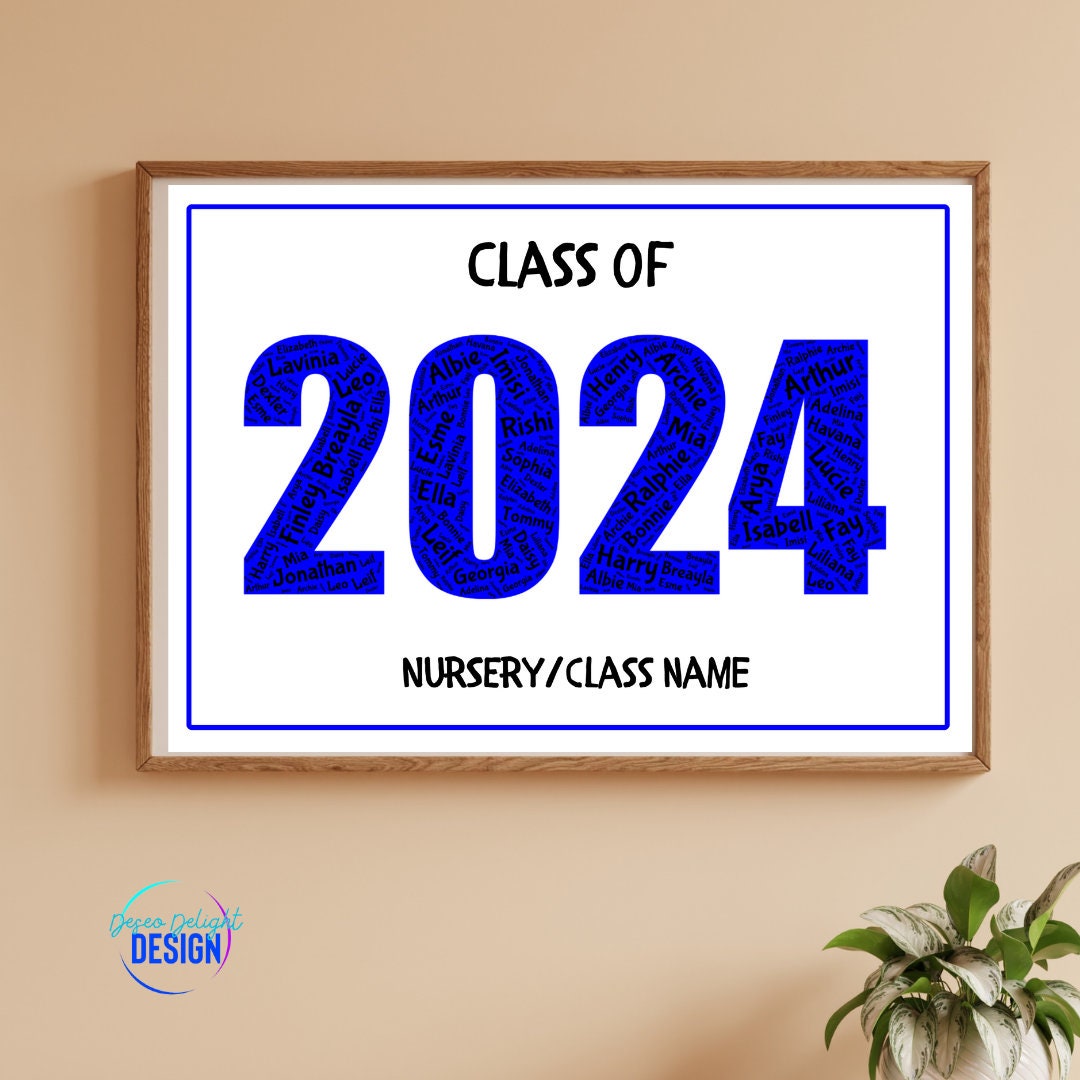Class of 2024 Print-end of Year-class Gift-pupil Gift-graduation-class ...