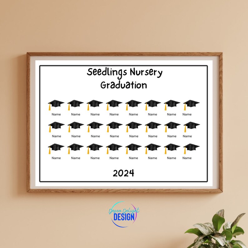 Nursery Graduation Print-end of Year-class Gift-pupil Gift-graduation ...