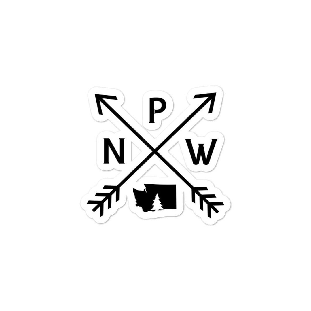 PNW Compass. Find Your Way, Adventure, Stickers, Outdoors, WA ...