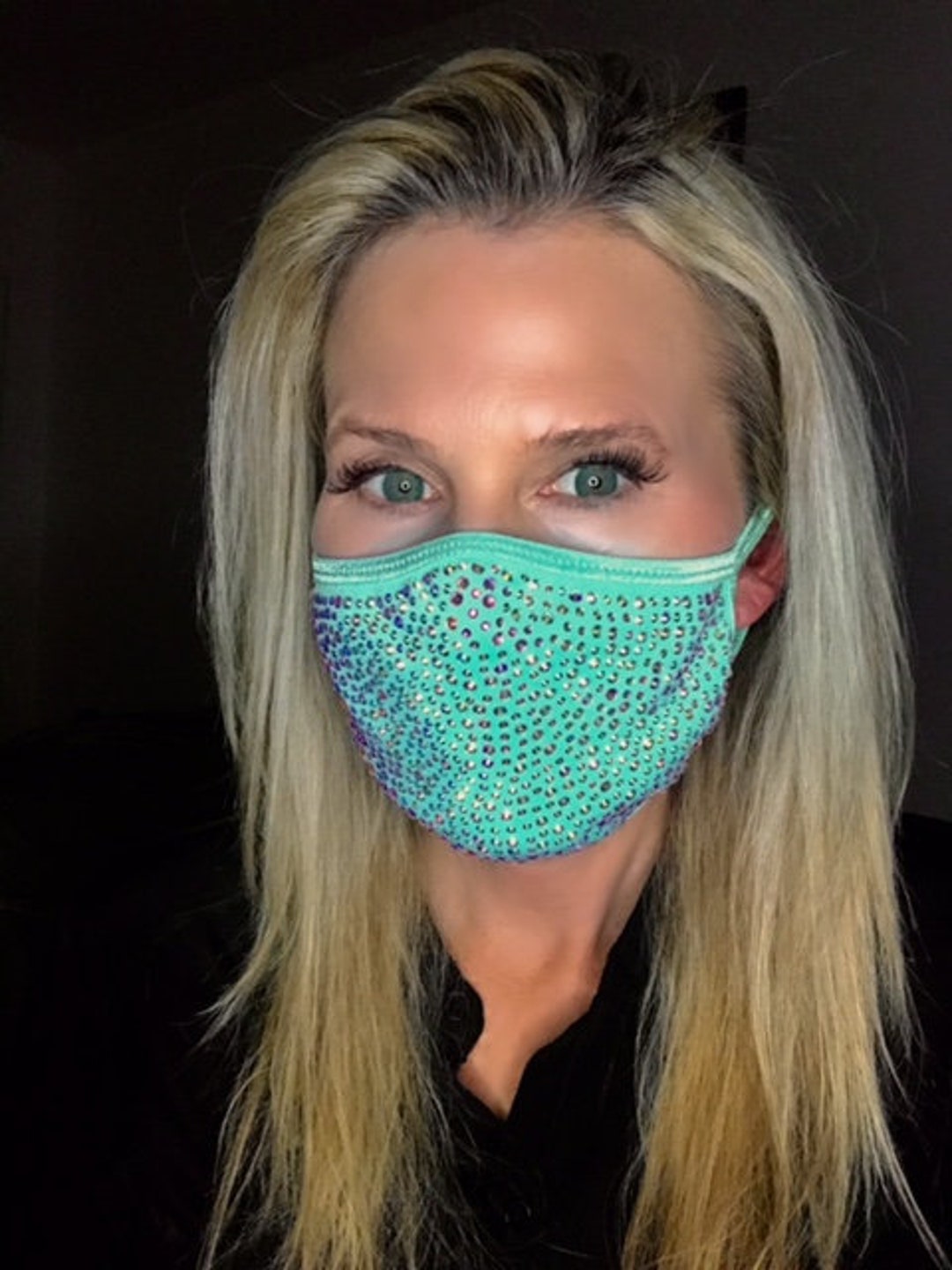 Rhinestone Mask W/ FREE Filter - Etsy