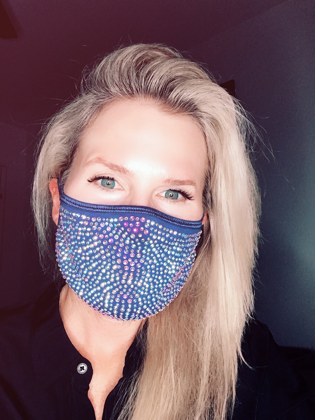 Ultra Sparkle Rhinestone Bling Face Mask With FREE Filter - Etsy