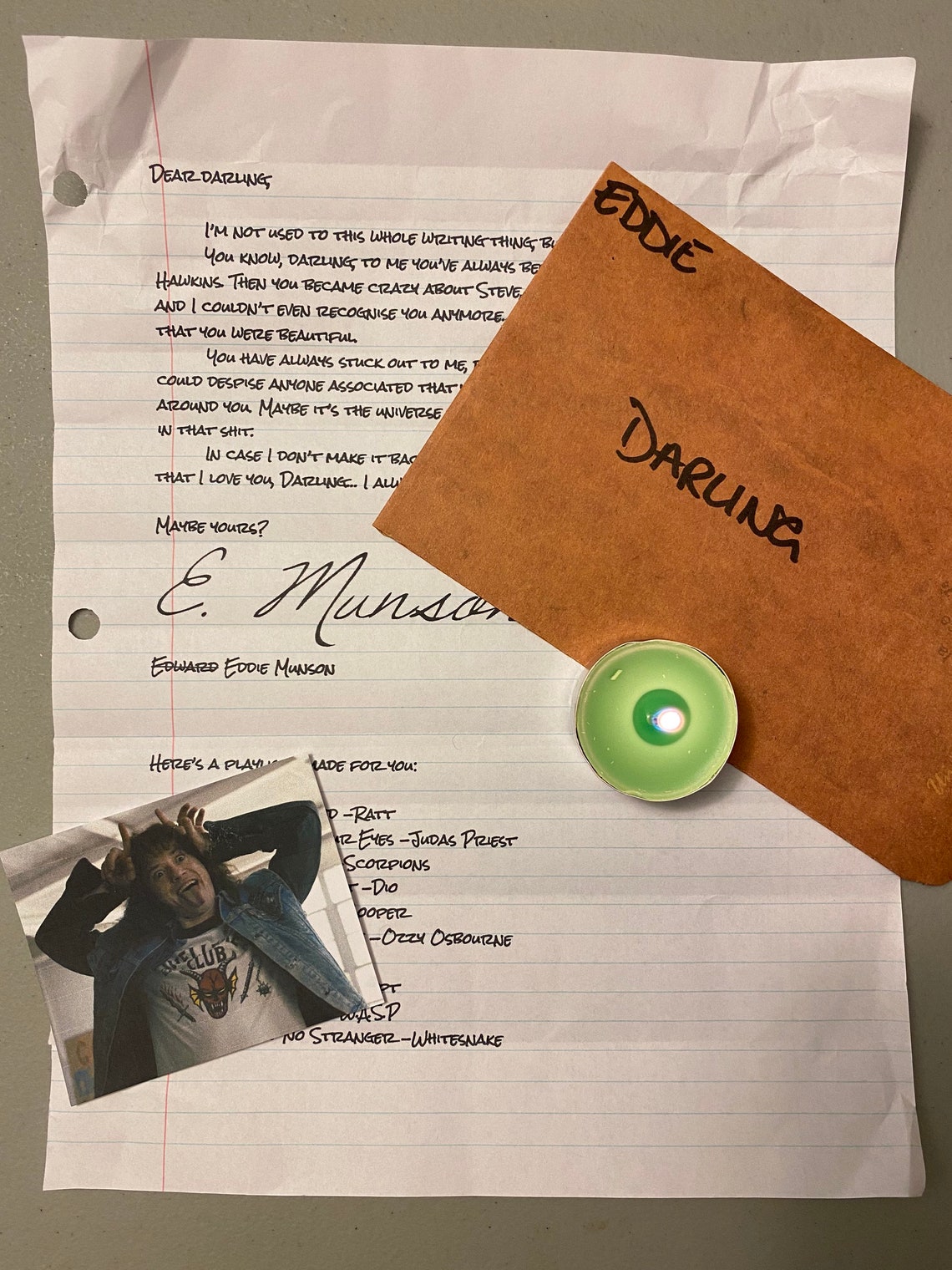 Eddie Munson Love Letter - Etsy