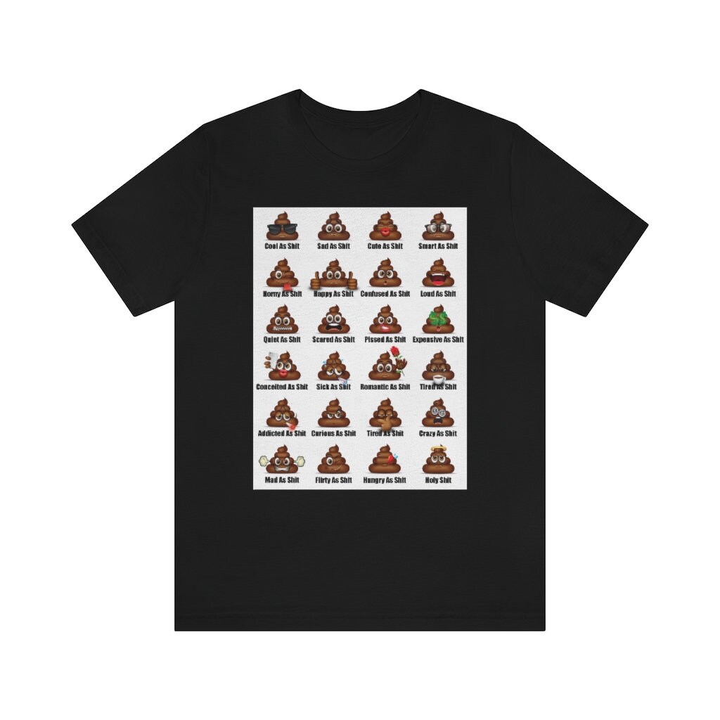 Emotions of Poop. Poop Emoji. Unisex Jersey Short Sleeve Tee - Etsy