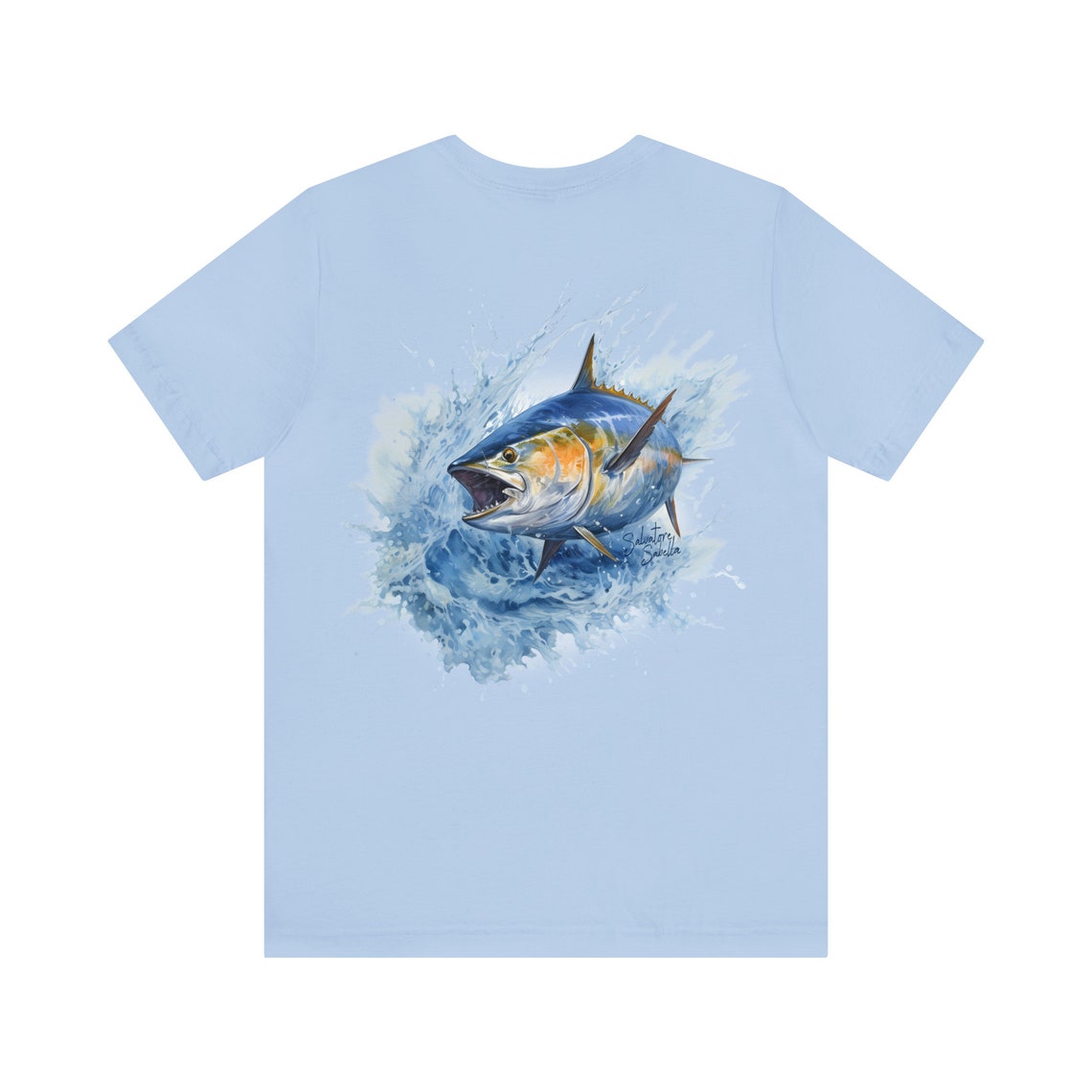 Yellowfin Tuna Unisex Jersey Short Sleeve Tee by Marine Artist - Etsy