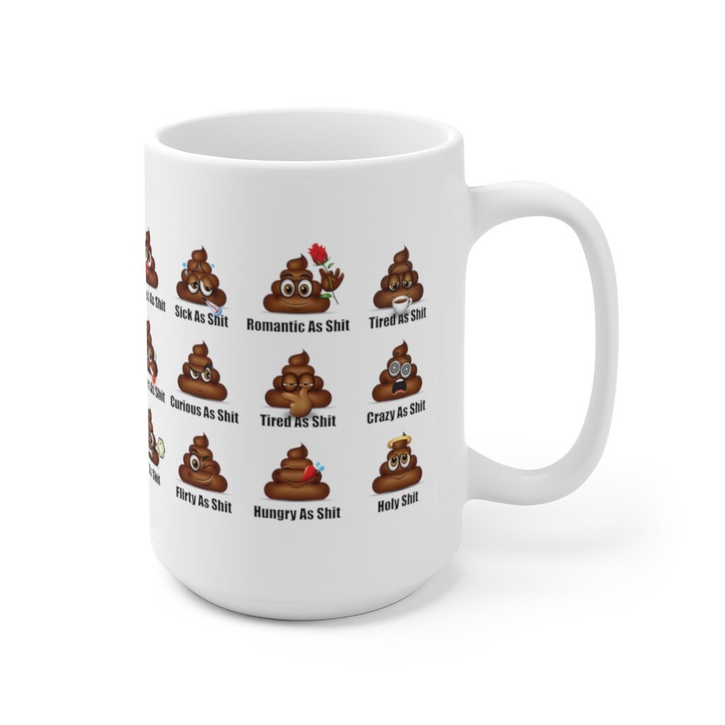 Emotions of Poop. Poop Emoji. Ceramic Mug 15oz - Etsy