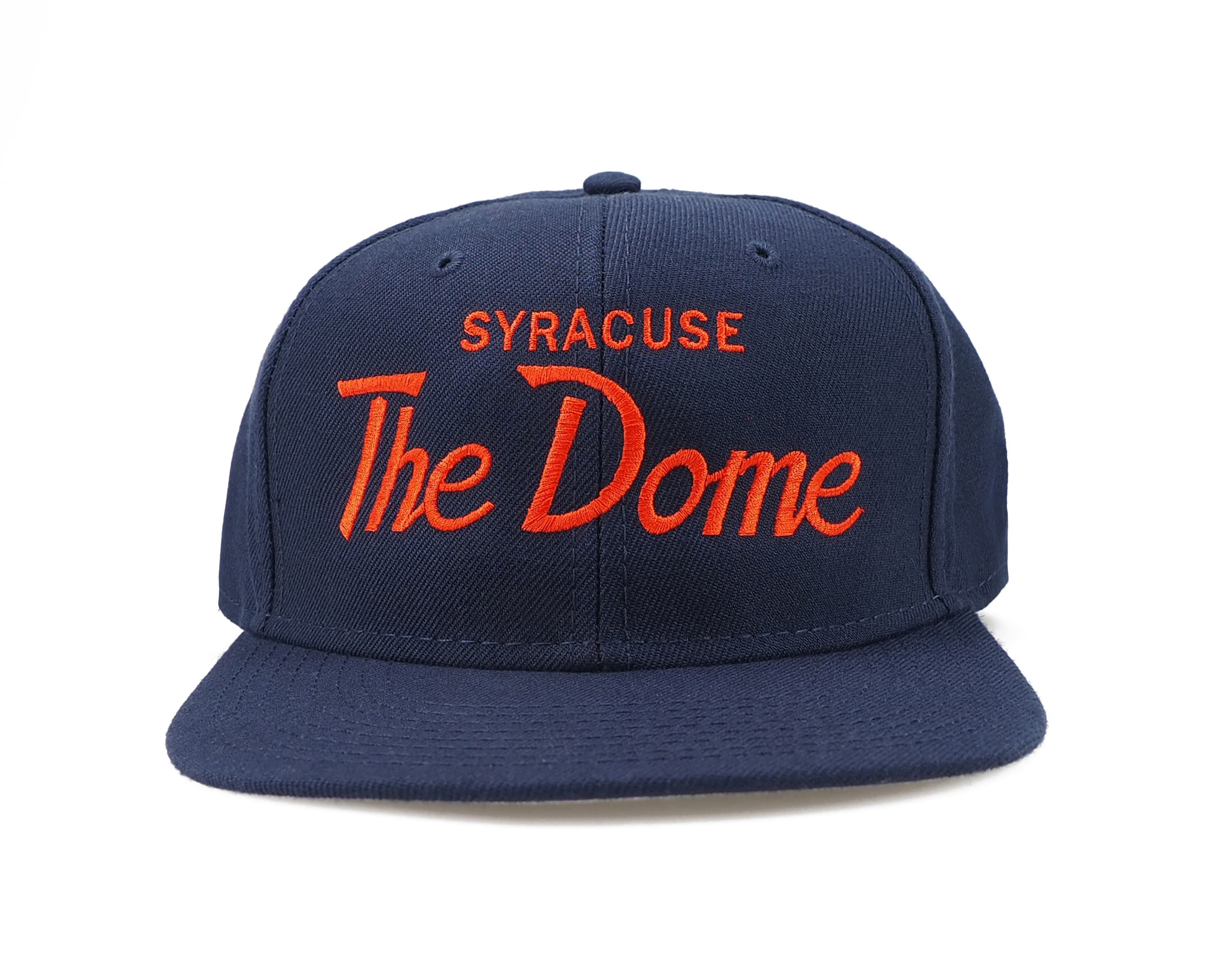 Syracuse 90s Hat | the Dome Embroidered Navy Snapback Cap With Orange ...