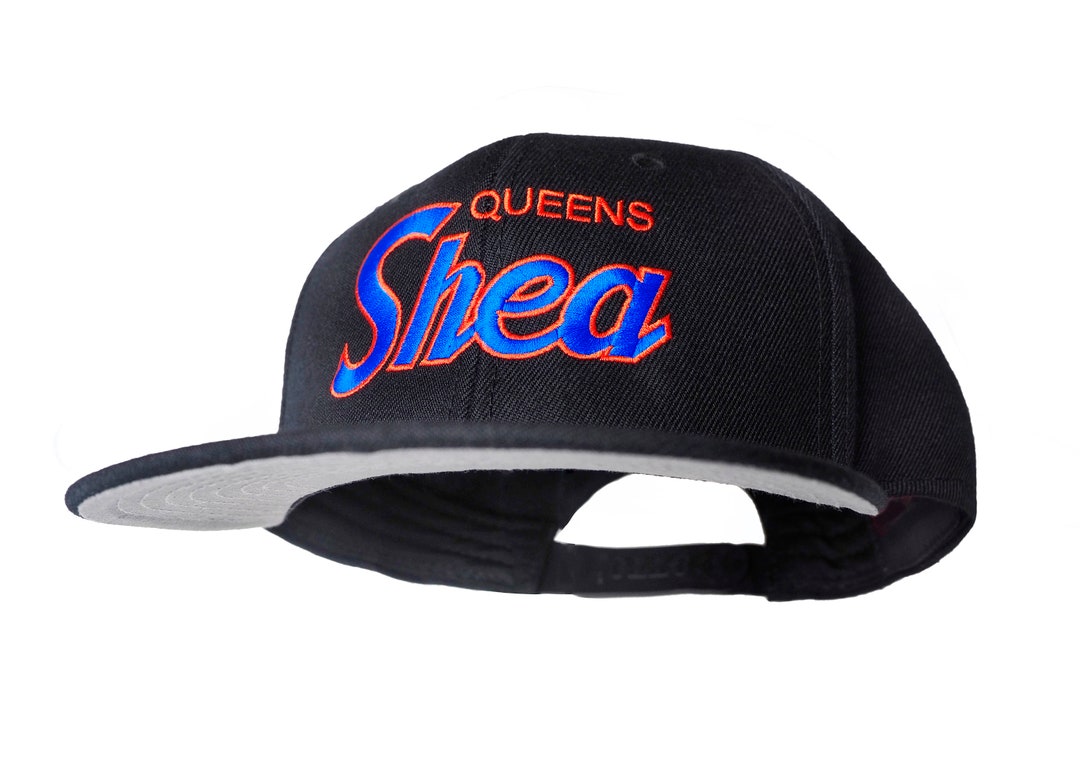 New York 90s Baseball Hat | Shea Stadium Vintage Snapback Cap in Black ...
