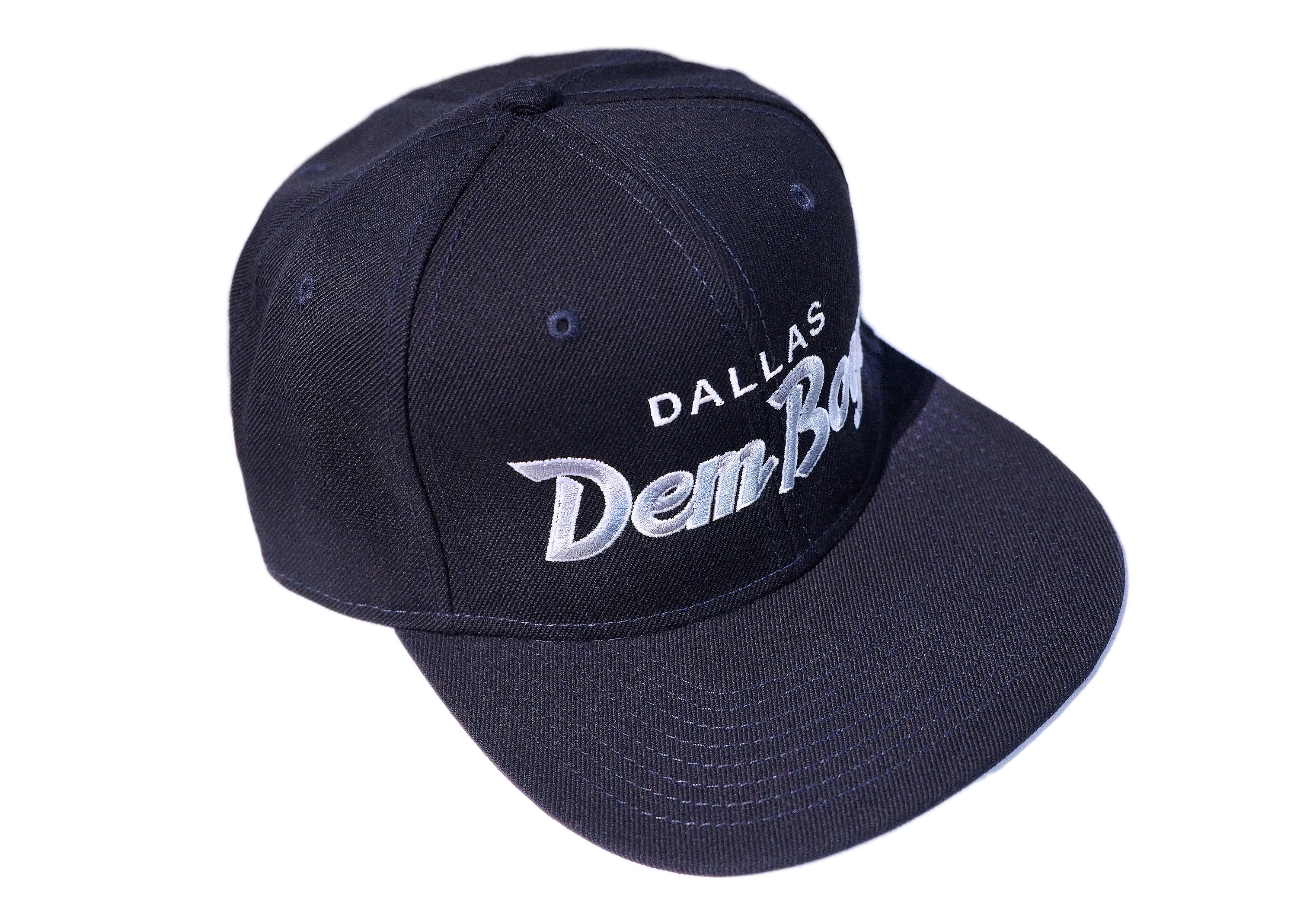 Dallas 90s Hat Dem Boys Embroidered Navy Snapback Cap With Silver and ...