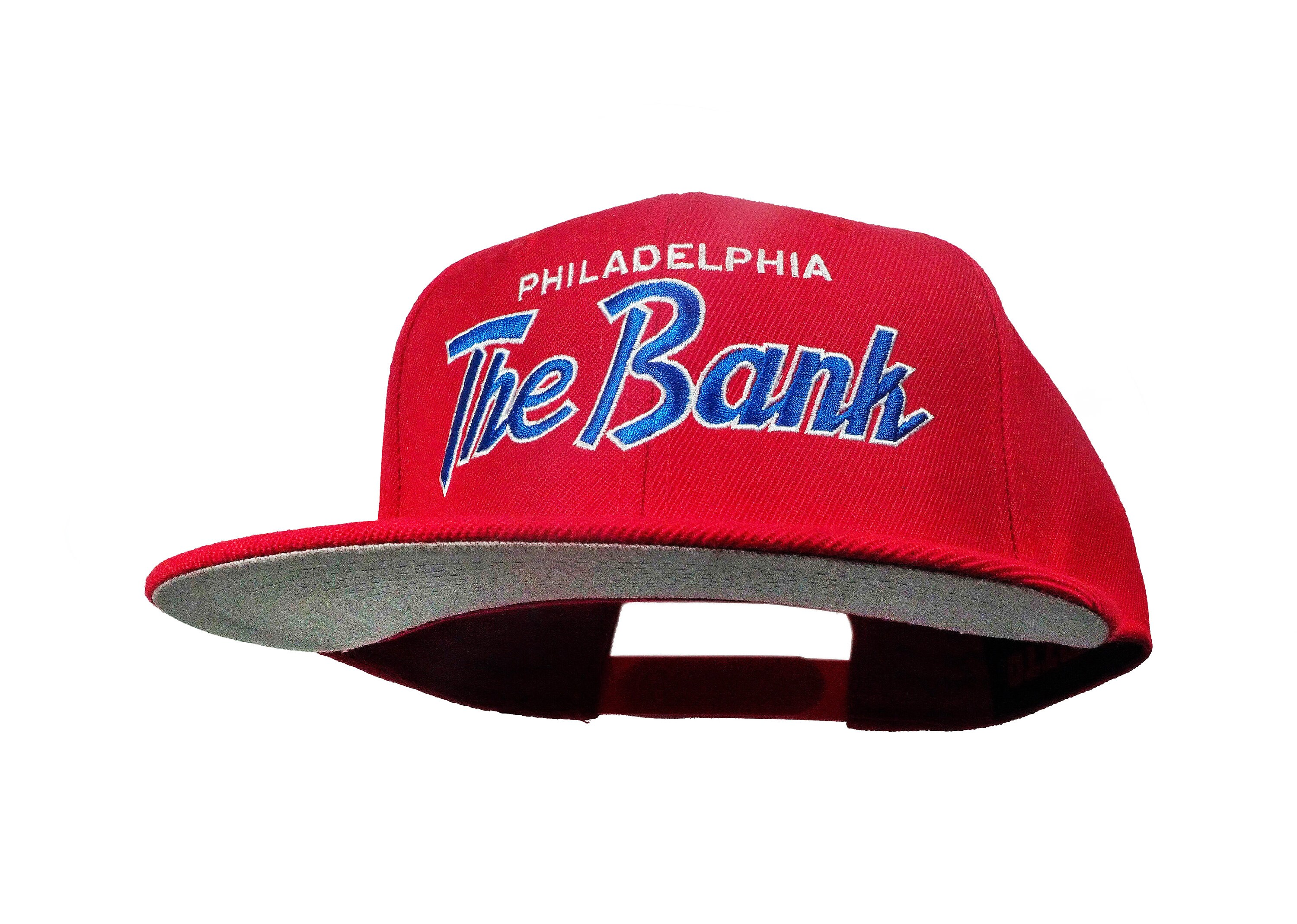Philadelphia 90s Baseball Hat the Bank Vintage Style Embroidered Red ...