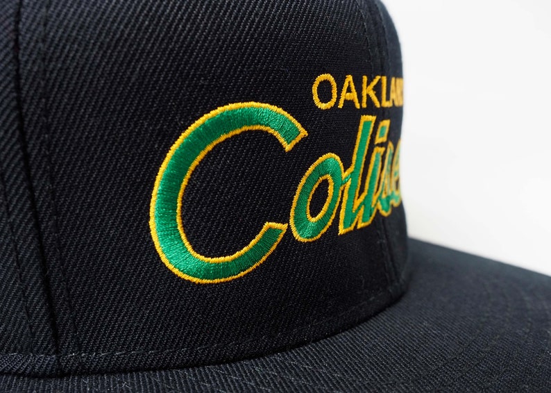 Oakland 90s Baseball Hat | the Coliseum Vintage-style Embroidered Black ...