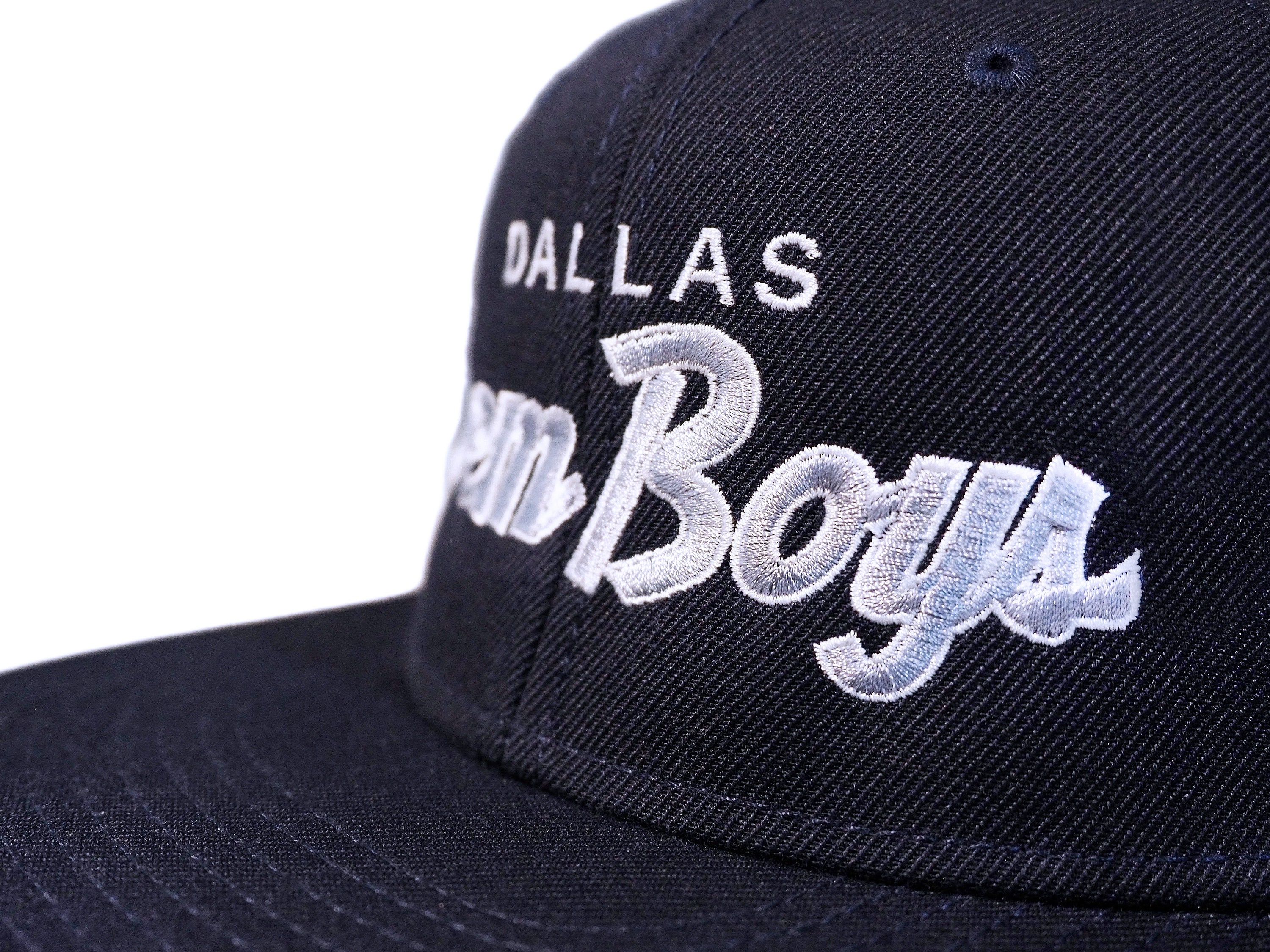 Dallas 90s Hat Dem Boys Embroidered Navy Snapback Cap With Silver and ...