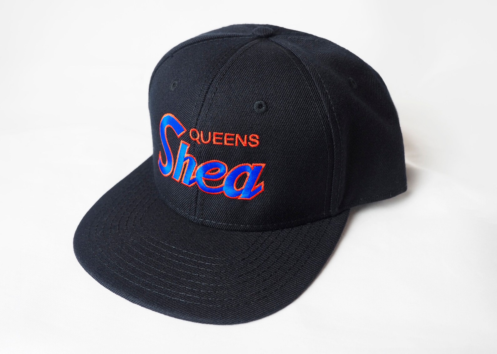 New York 90s Baseball Hat | Shea Stadium Vintage Snapback Cap in Black ...