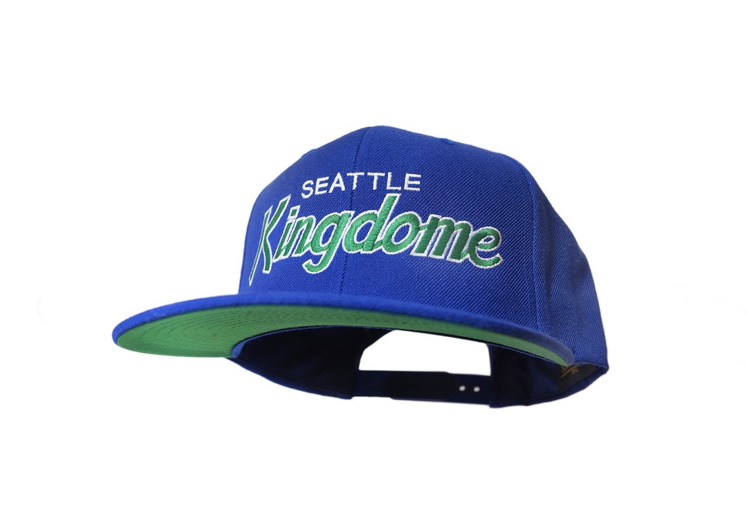 Seattle 90s Hat the Kingdome Embroidered Blue Football Snapback Cap ...