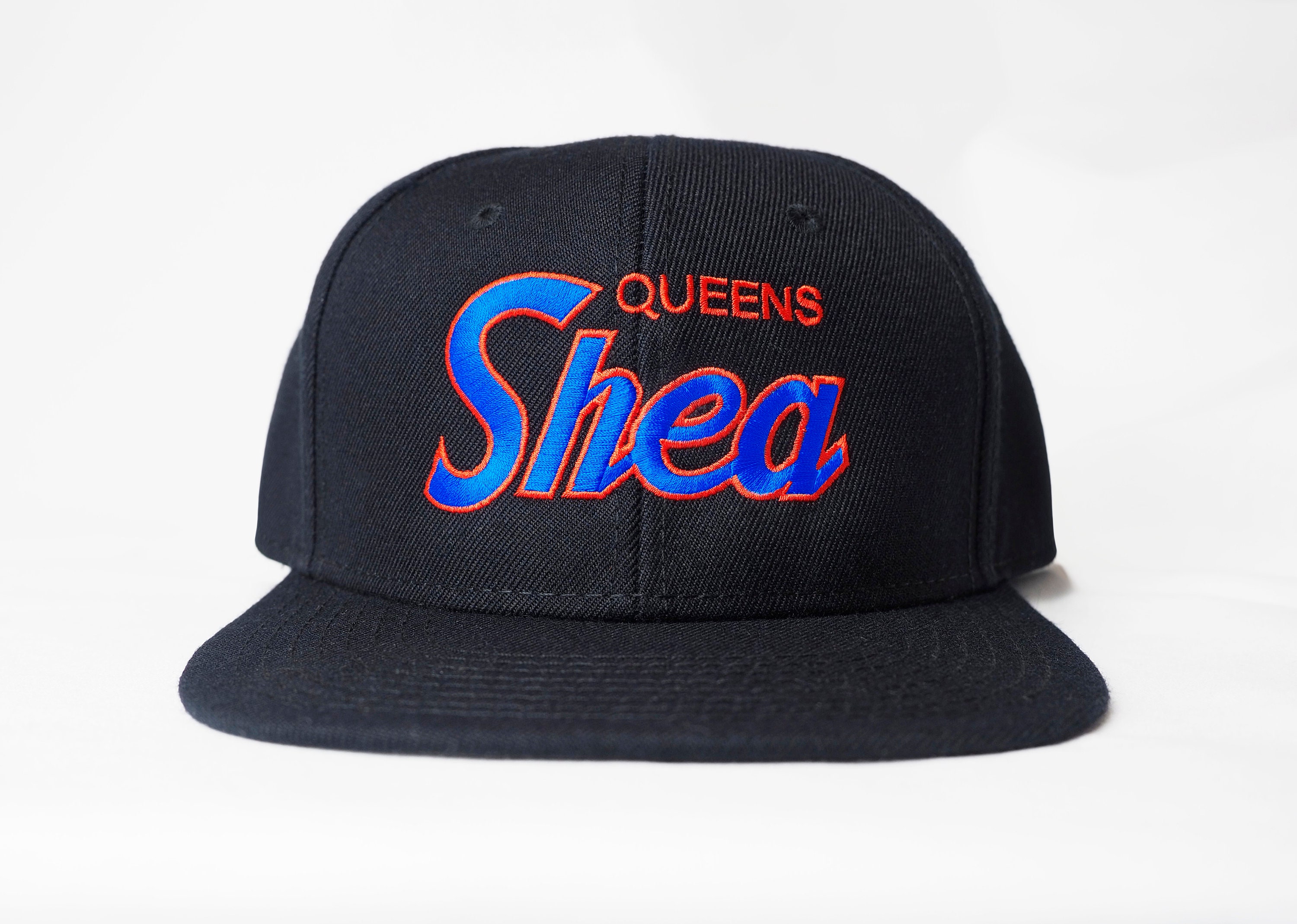New York 90s Baseball Hat | Shea Stadium Vintage Snapback Cap in Black ...