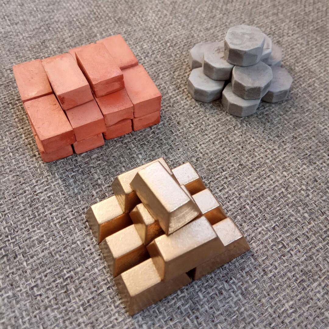 Stone Age 40 Resource Tokens Compatible With Board Game Stone Age (gold ...