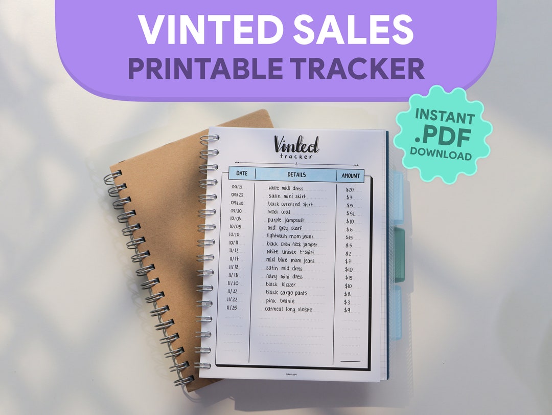 Printable Vinted Sales Tracker | A4 & A5 | Sales Template | Sales ...