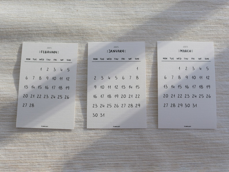 Mini Calendars | 2025 Printable A4 | Monthly Planner | Minimalist ...