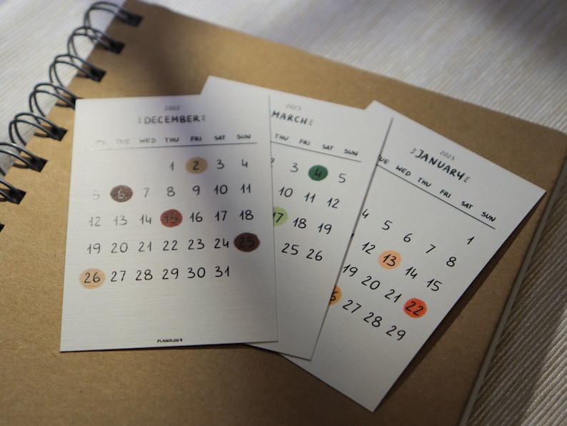 Mini Calendars | 2025 Printable A4 | Monthly Planner | Minimalist ...