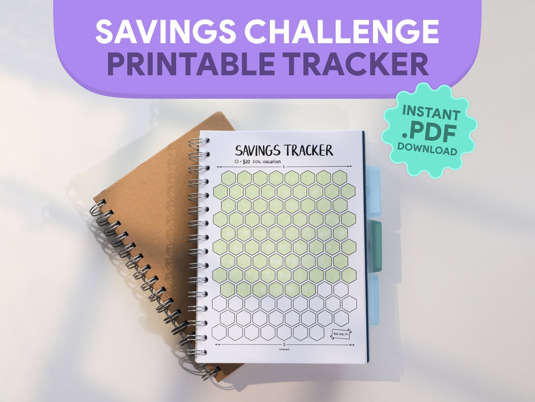 Printable Savings Tracker 100 Honey Blocks A4 & A5 Savings Challenge ...