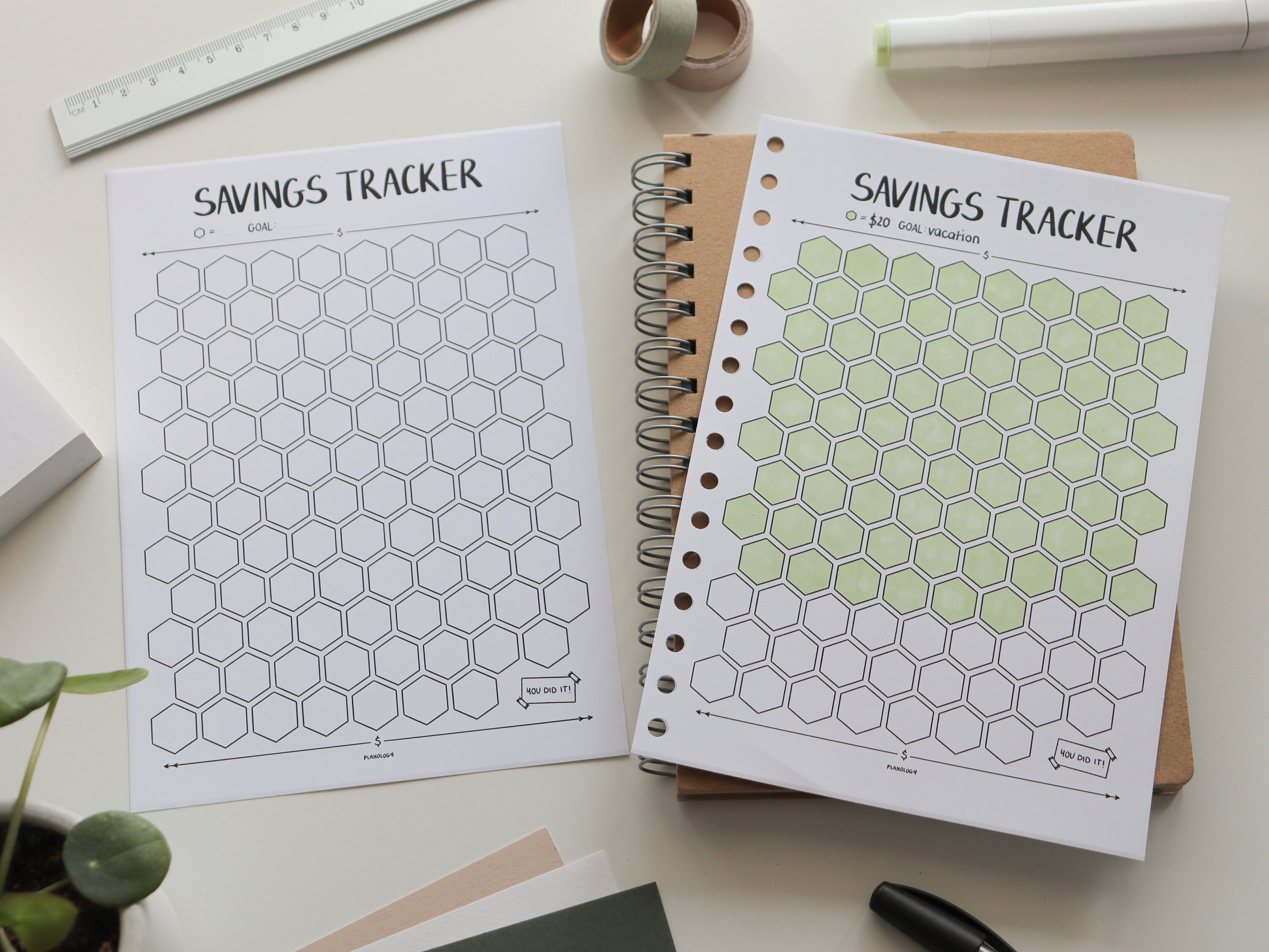 Printable Savings Tracker 100 Honey Blocks A4 & A5 Savings Challenge ...