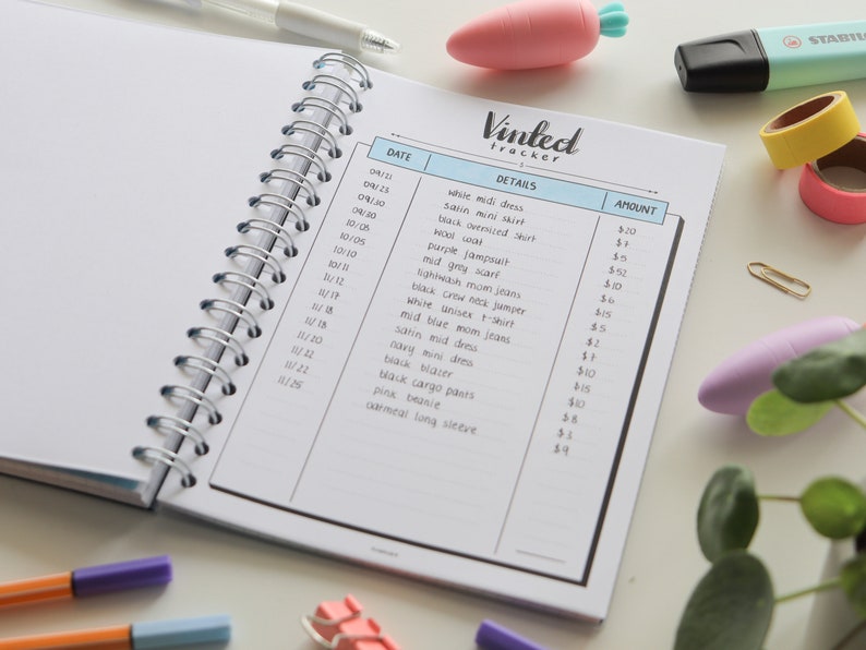 Printable Vinted Sales Tracker A4 & A5 Sales Template - Etsy UK