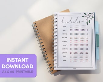 Printable Habit Tracker A4 & A5 Habit Tracking Monthly Habit Daily ...