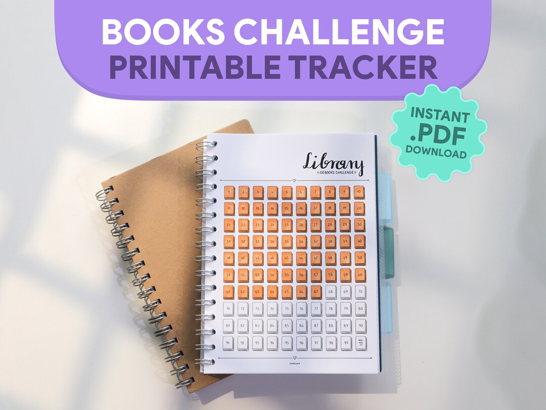 100 Books Challenge | Printable A4 & A5 Reading Planner | Reading ...