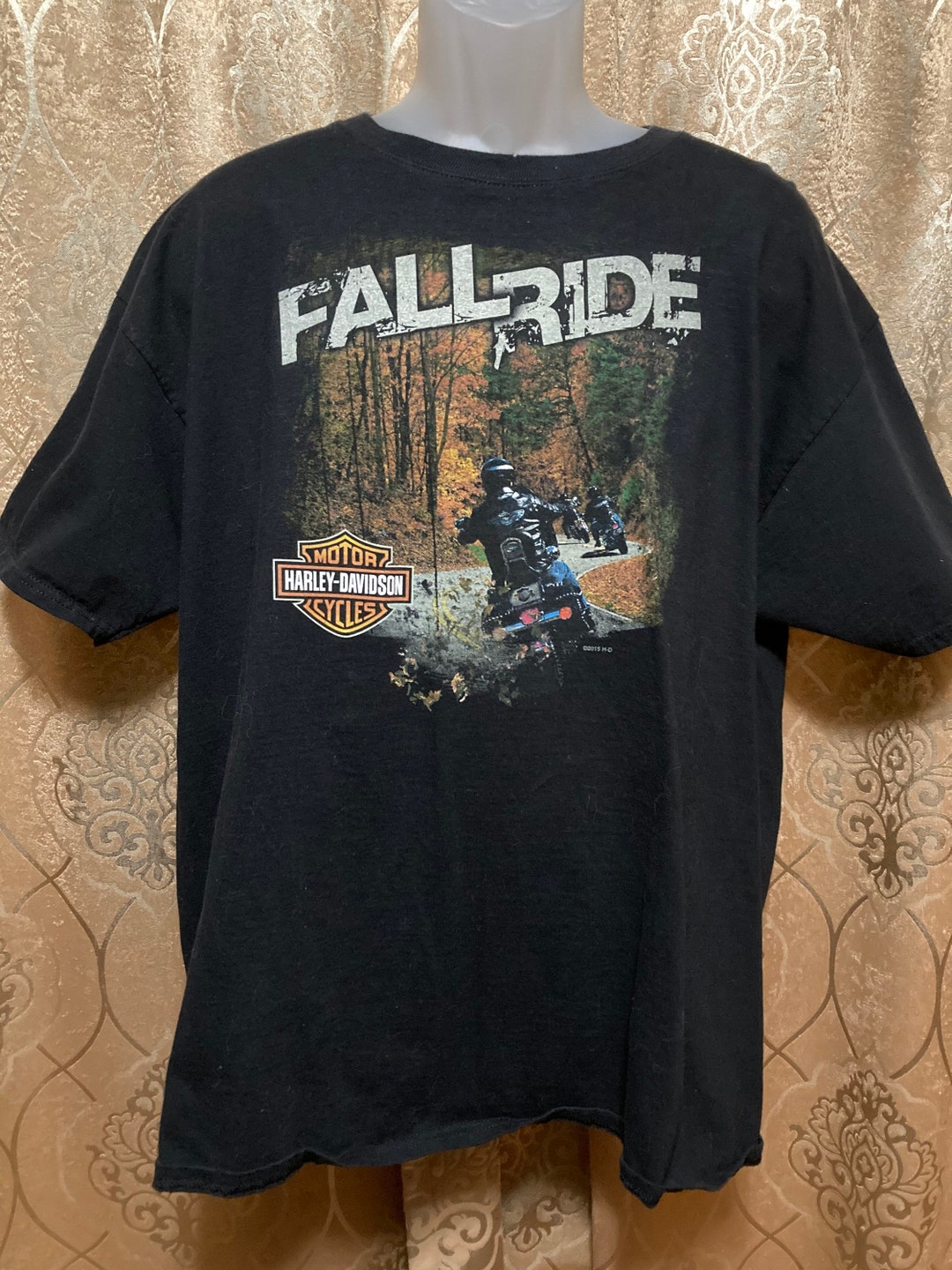 Harley Davidson Short Sleeve Graphic T-shirt Fall Ride Buffalo Bills ...