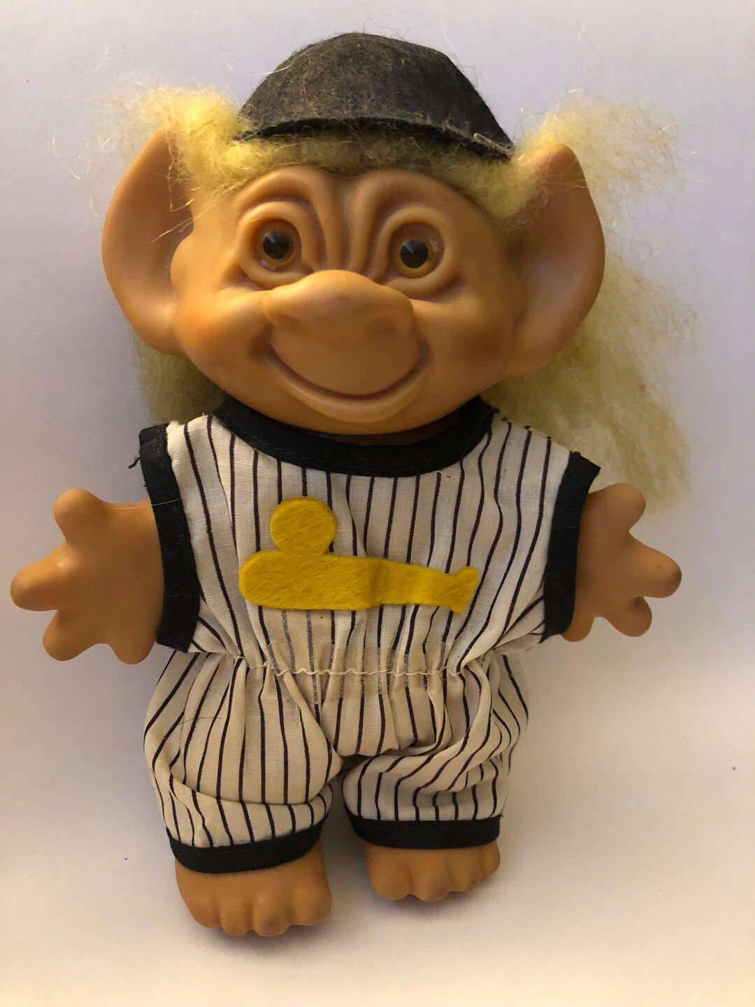 1964 Uneeda Wishnik Baseball Player Troll Slugger Blue Pinstripes 7 ...