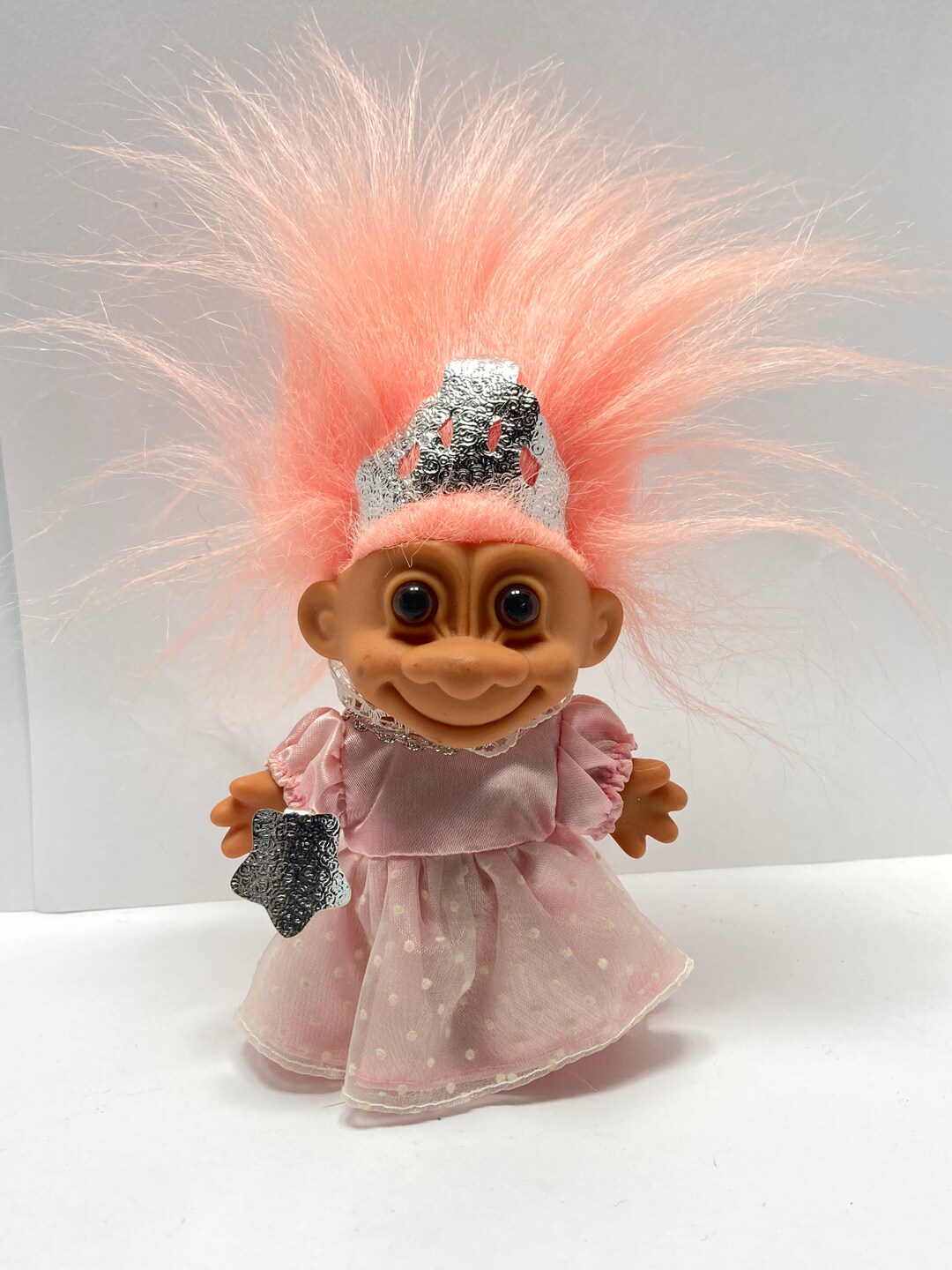 Troll Vintage Russ Berrie Troll Dolls PRINCESS Salmon/orange Hair ...