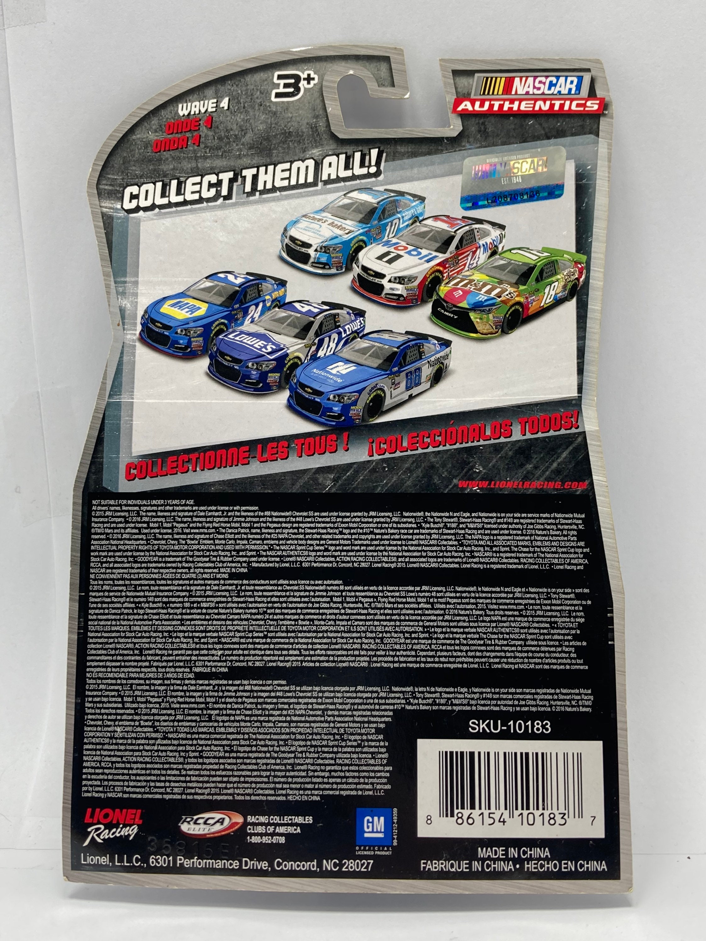 Chase Elliott #24 NAPA Auto Parts NASCAR Authentics Wave 4 1/64 Die ...