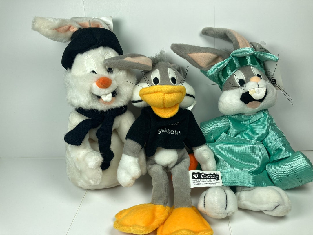 Bugs Bunny Beanie Plush 3 Piece Set Bugs Bunny Snowman, NYC Liberty ...