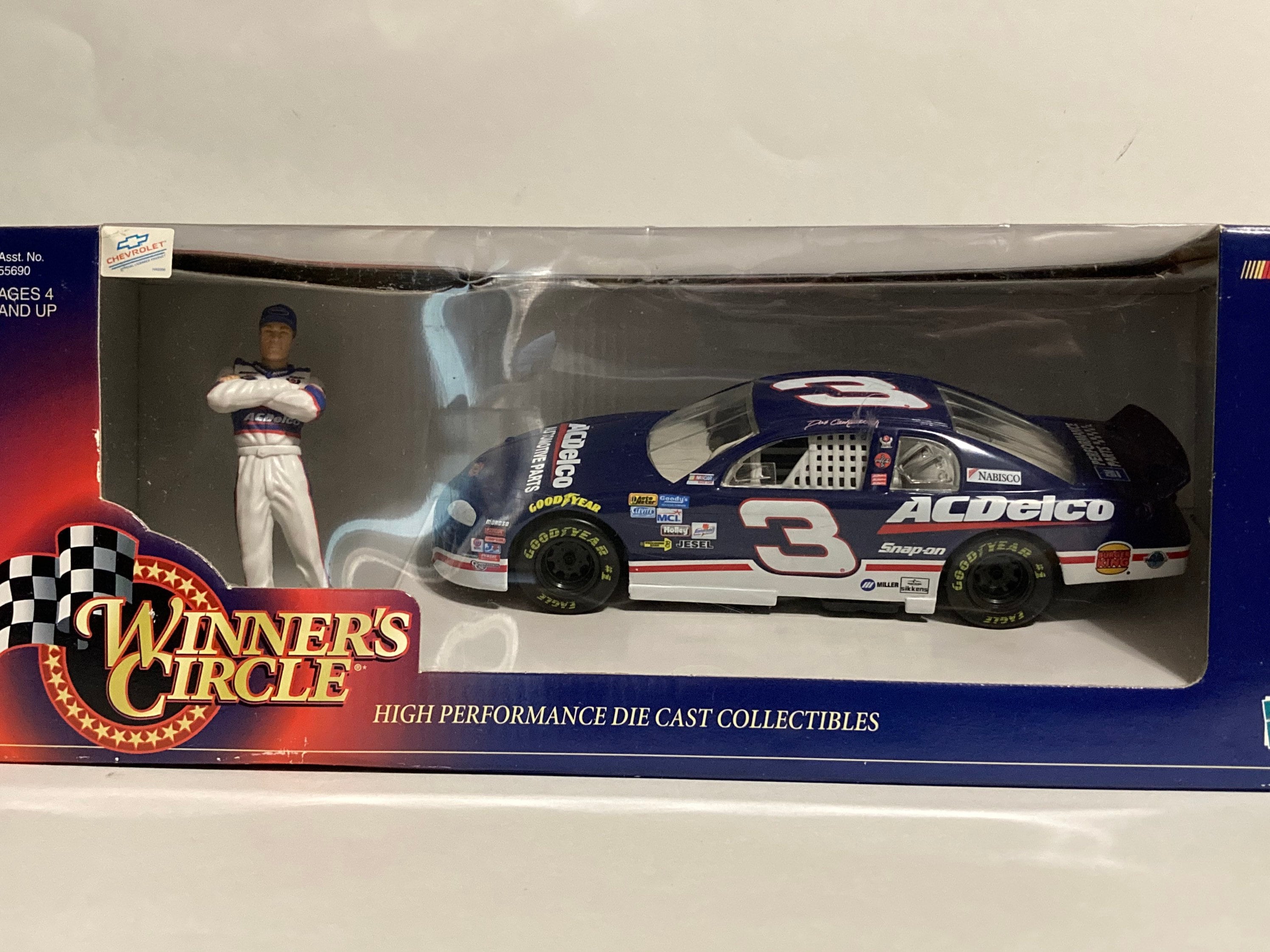1998 DALE EARNHARDT Jr #3 Ac-delco 1:24 Nascar Die Cast With Figure ...