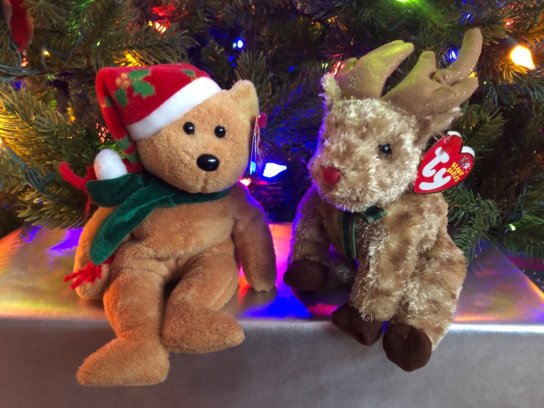 Ty Beanie Babies Holiday Beanie Babies 2003 Holiday Teddy and Rudy the ...