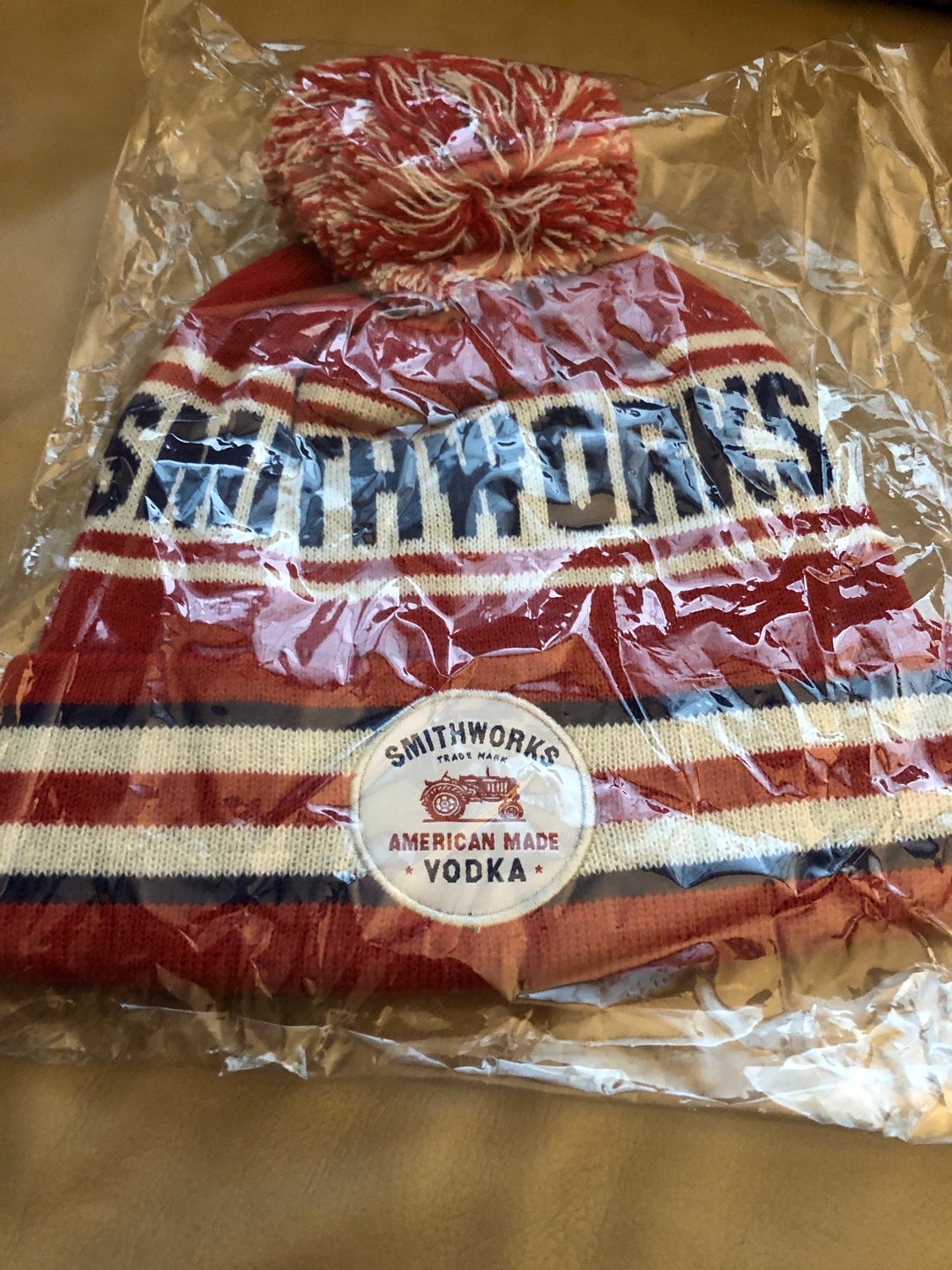Smithworks American Made Vodka Knit Beanie Hat Blake Shelton NEW Red ...
