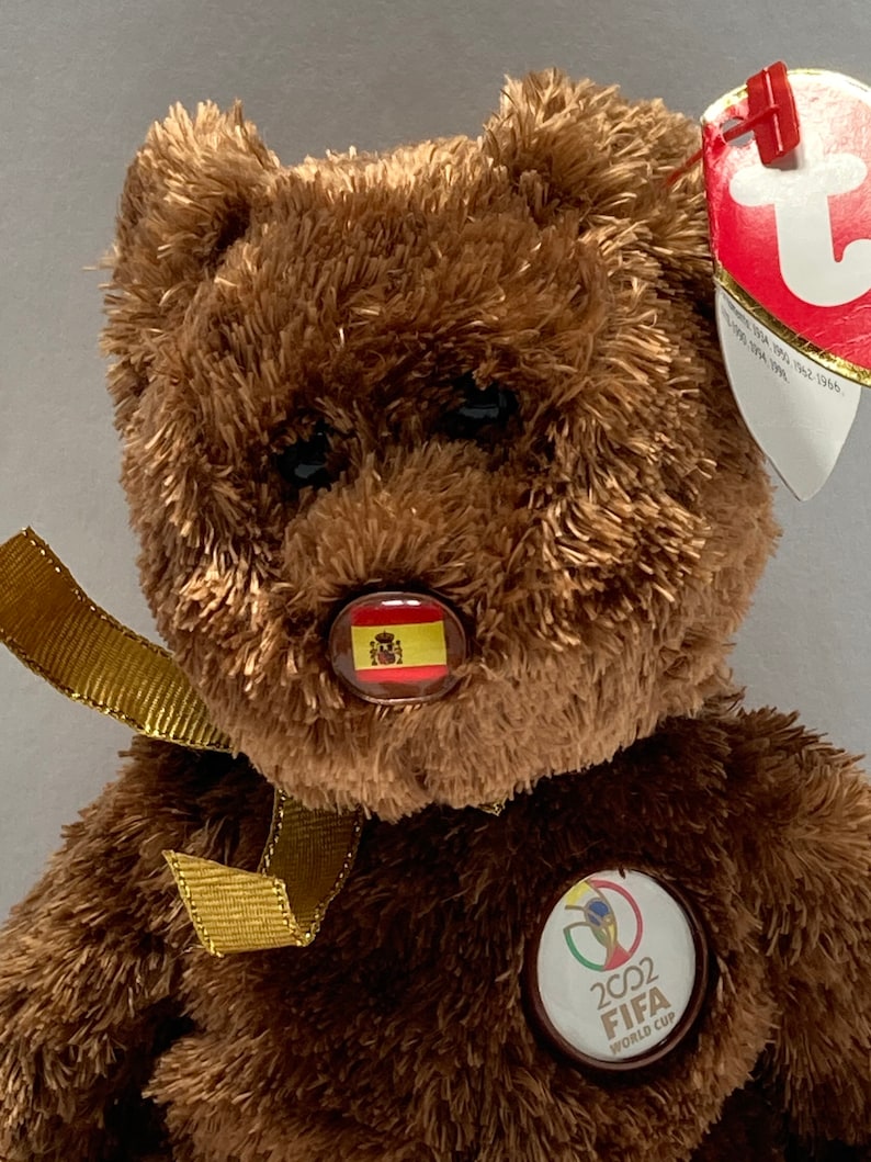 Ty Beanie Baby CHAMPION the FIFA Bear You Choose Soccer Bear USA ...