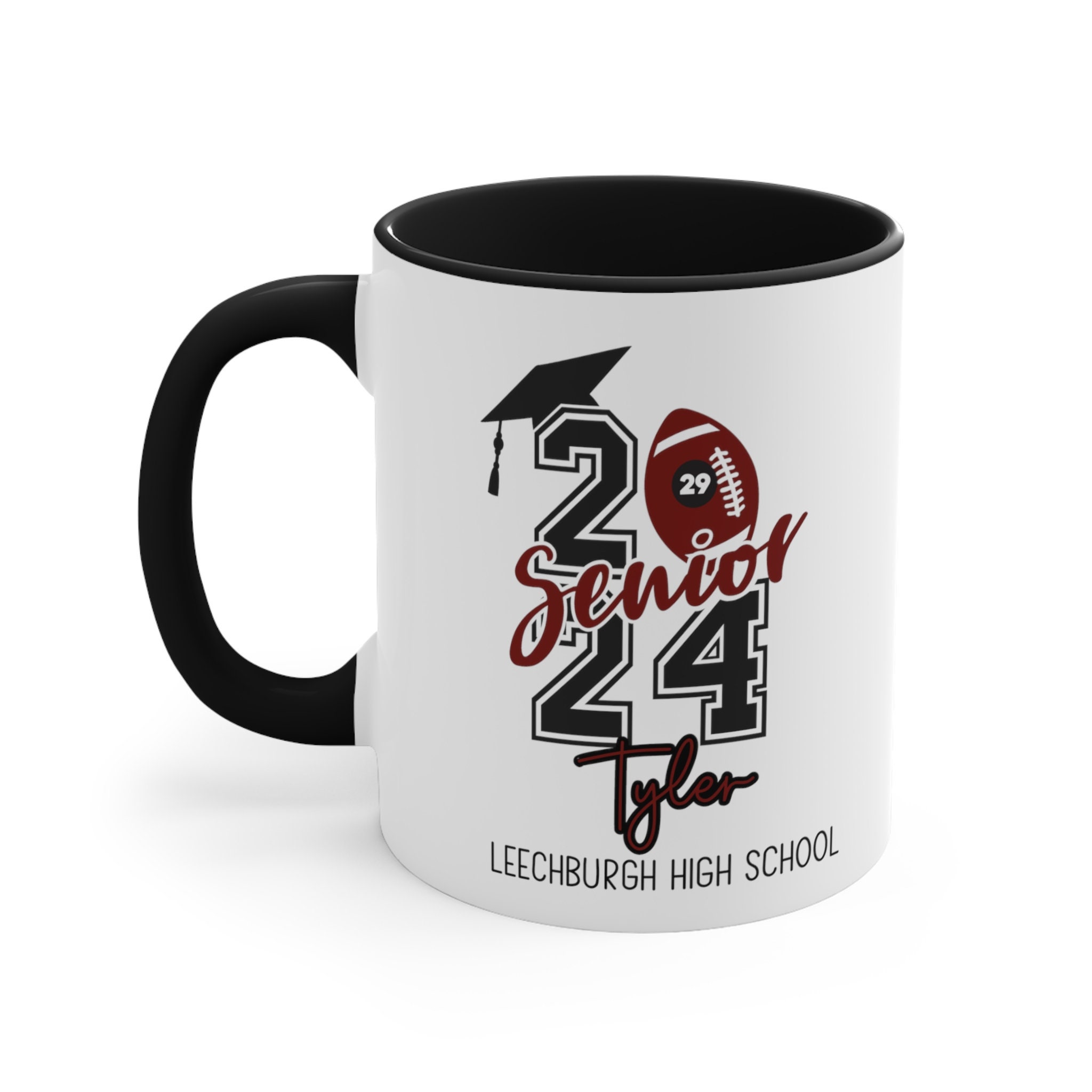 Personalized Football Senior Mug Class of 2024, Name, School, Team ...
