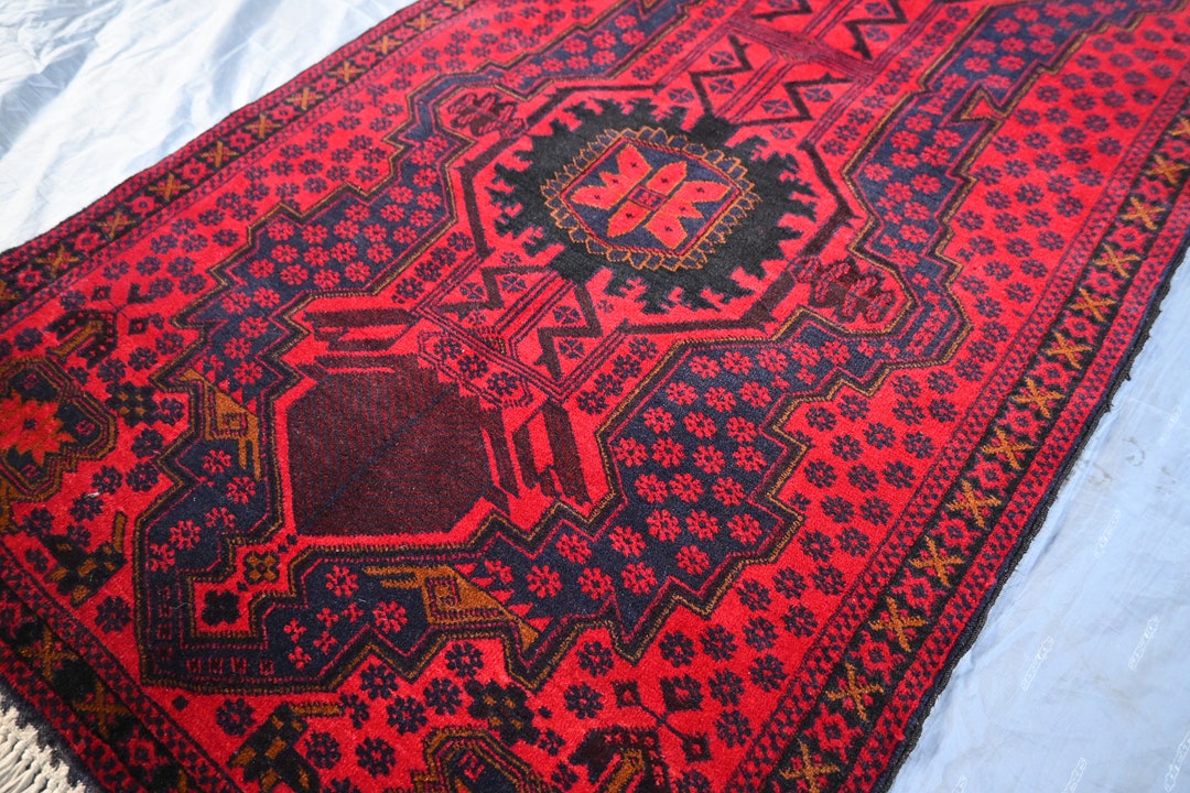 6.3 X 2.8 Ft, SALE PRICE, Balochi Runner Rug, Afghan Oriental Bokhara ...