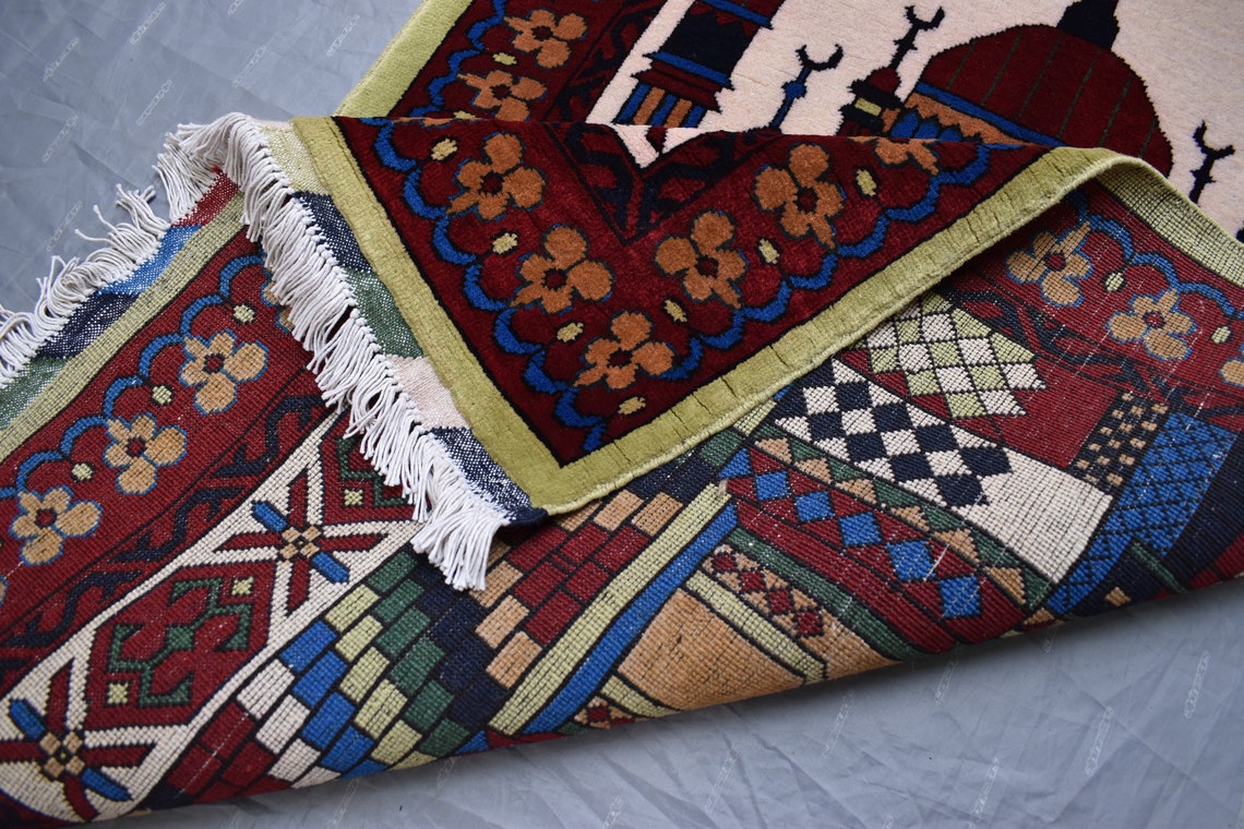 Vintage Prayer Rug 4.6 X 2.10 Ft Special Discount High - Etsy