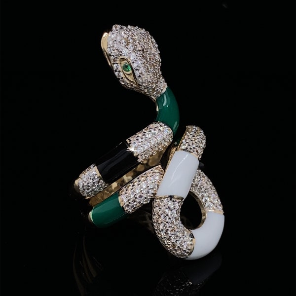 Enamel Snake Ring - Etsy