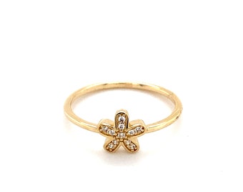 Gold Flower Ring - Etsy