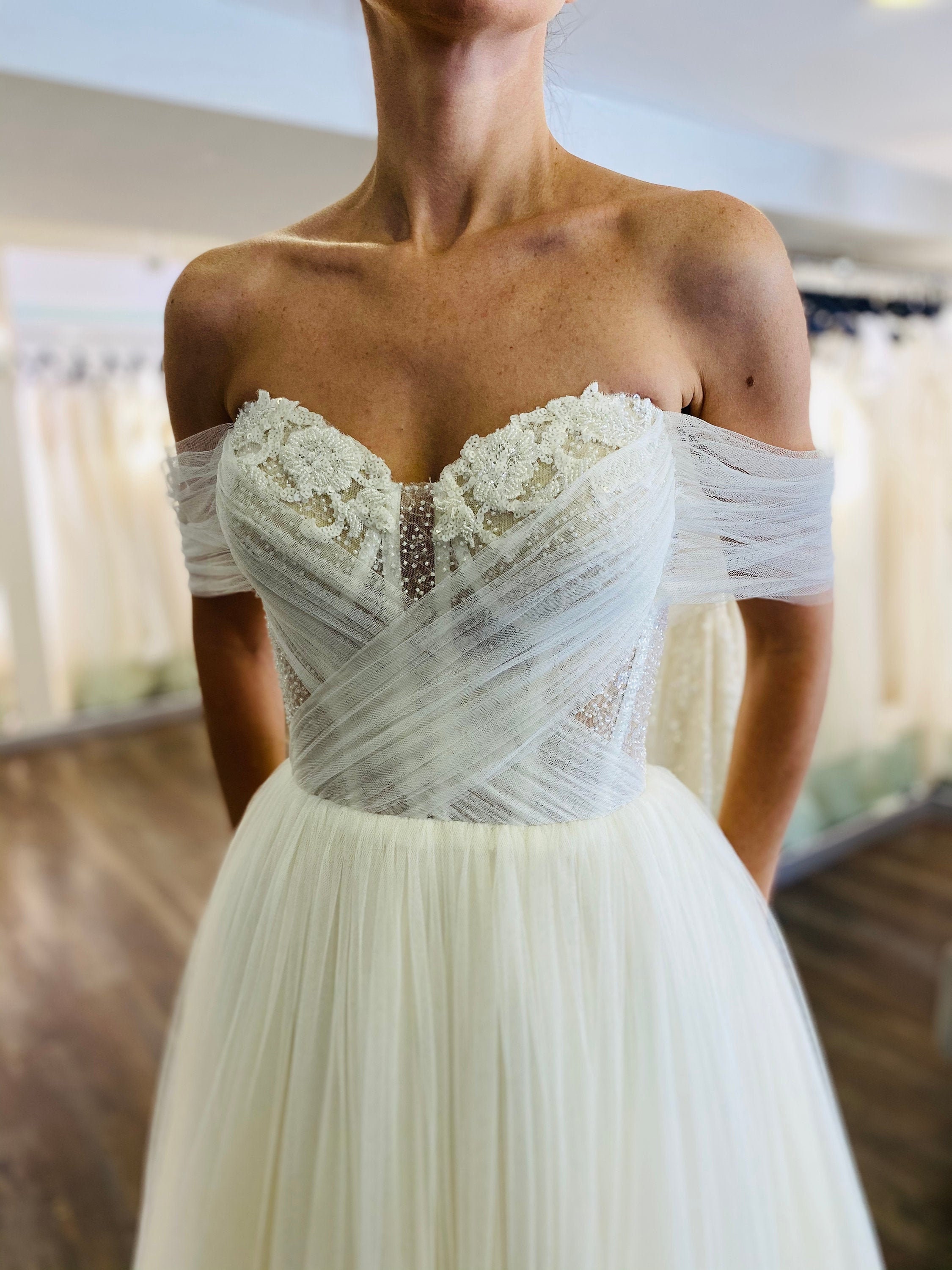 Wedding Dressbridal Gownboho Bridal Gown Tulle Wedding | Etsy