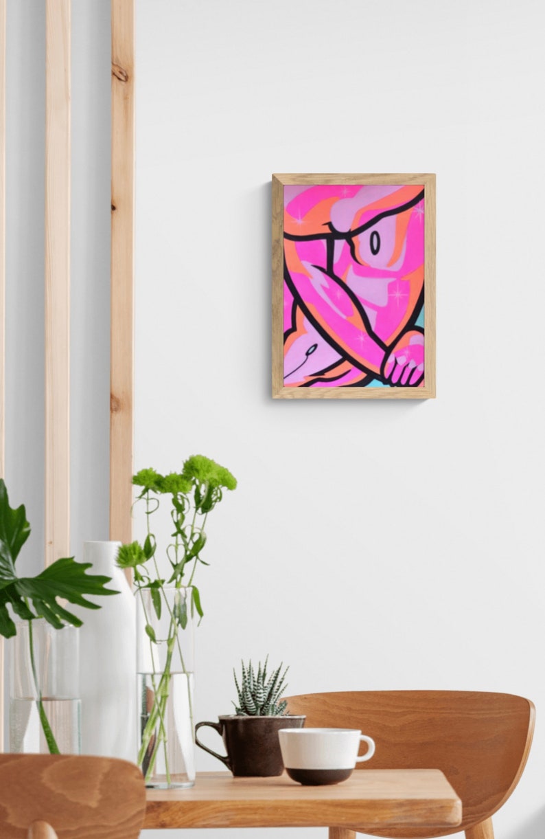 Male Body Portrait of a Handsome Man Acrylic Painting on - Etsy