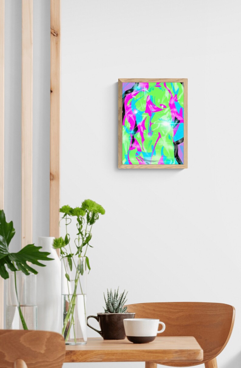 Male Body Pop Art Painting Print Digital Art Wall Art Home - Etsy